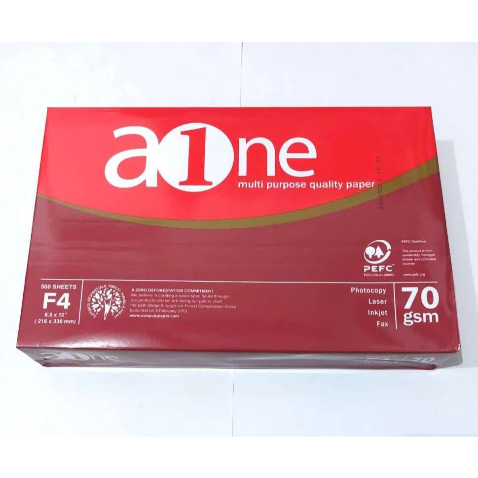 Jual KERTAS HVS A4 F4 AONE 70 GSM (1 KOTAK = 5 RIM) | Shopee Indonesia