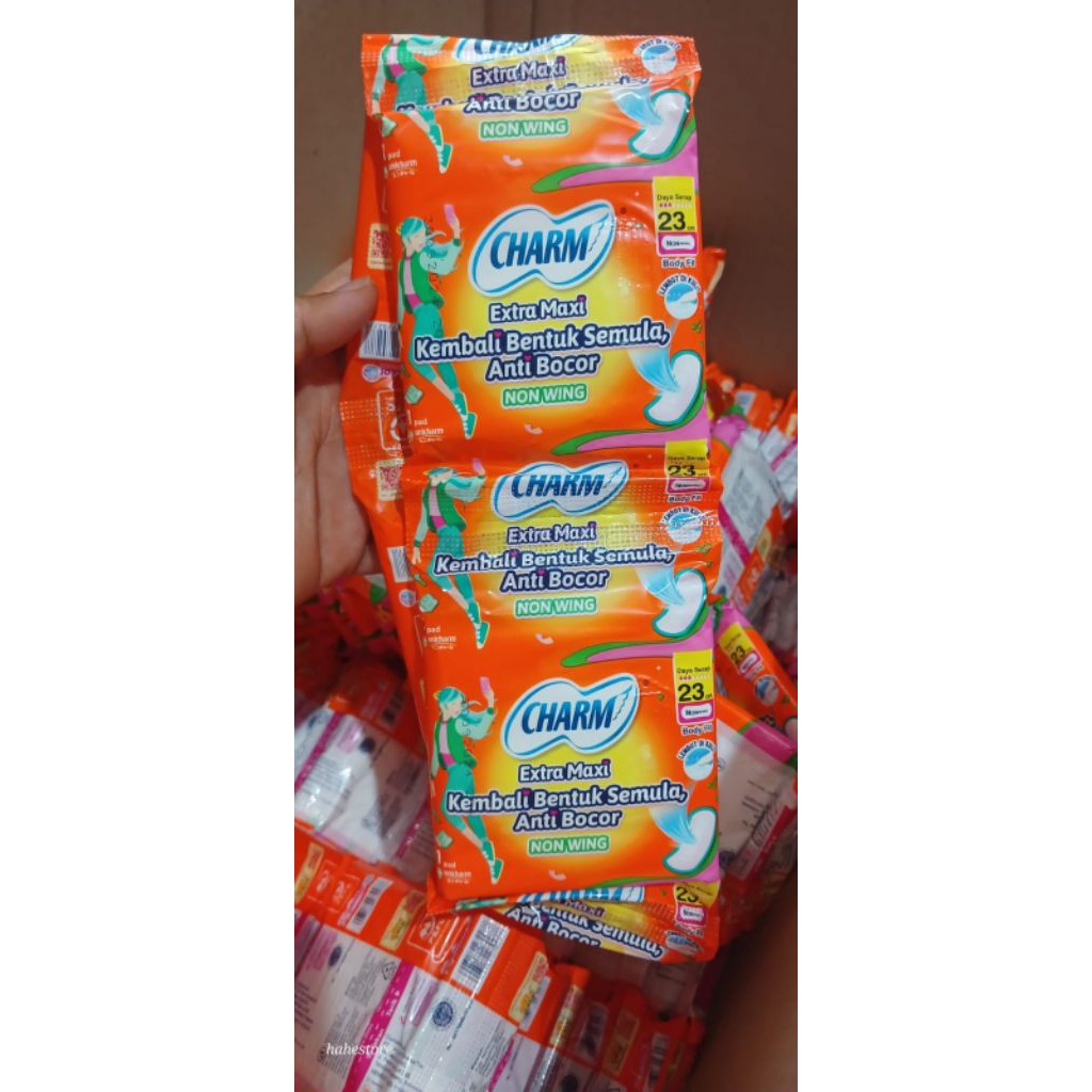 Jual Charm extra maxi 23cm isi 10pads pembalut wanita tanpa sayap ...