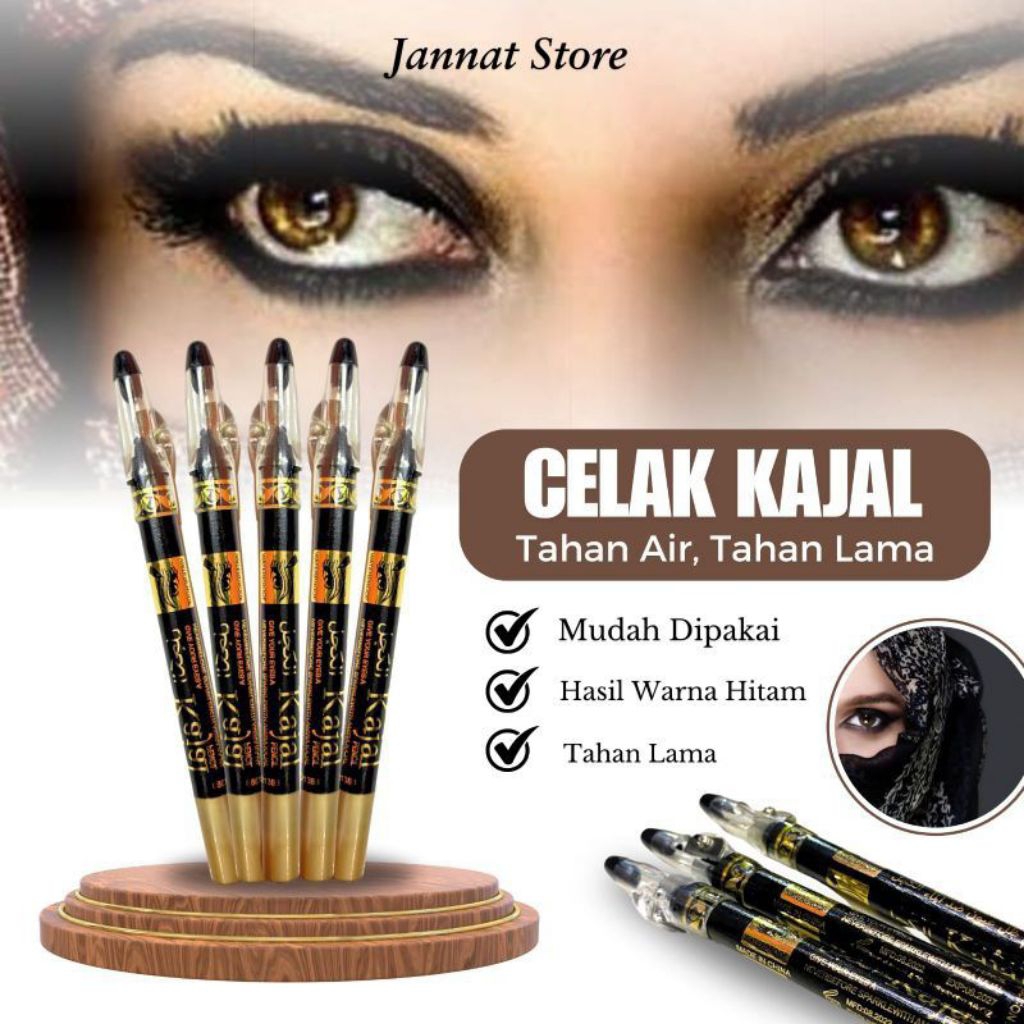 Jual celak kajal amira pensil arab original (plus rautan) | Shopee ...