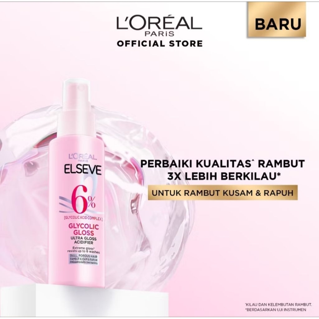Jual LOreal Paris Elseve Glycolic Gloss Acidifier 100mL - Perawatan ...
