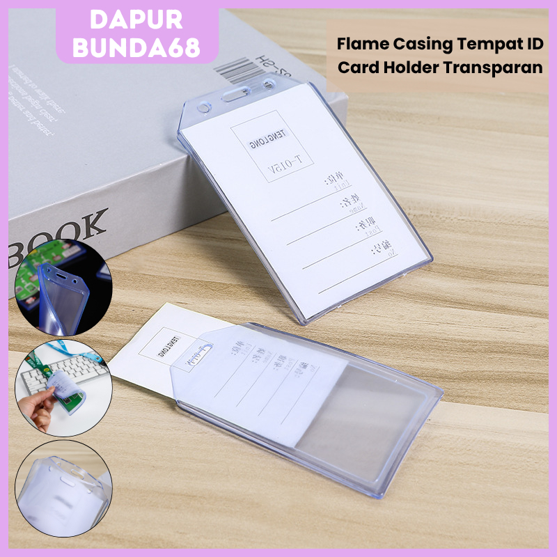 Jual DB68 Flame Casing Tempat ID Card Holder Transparan / Tempat ID ...