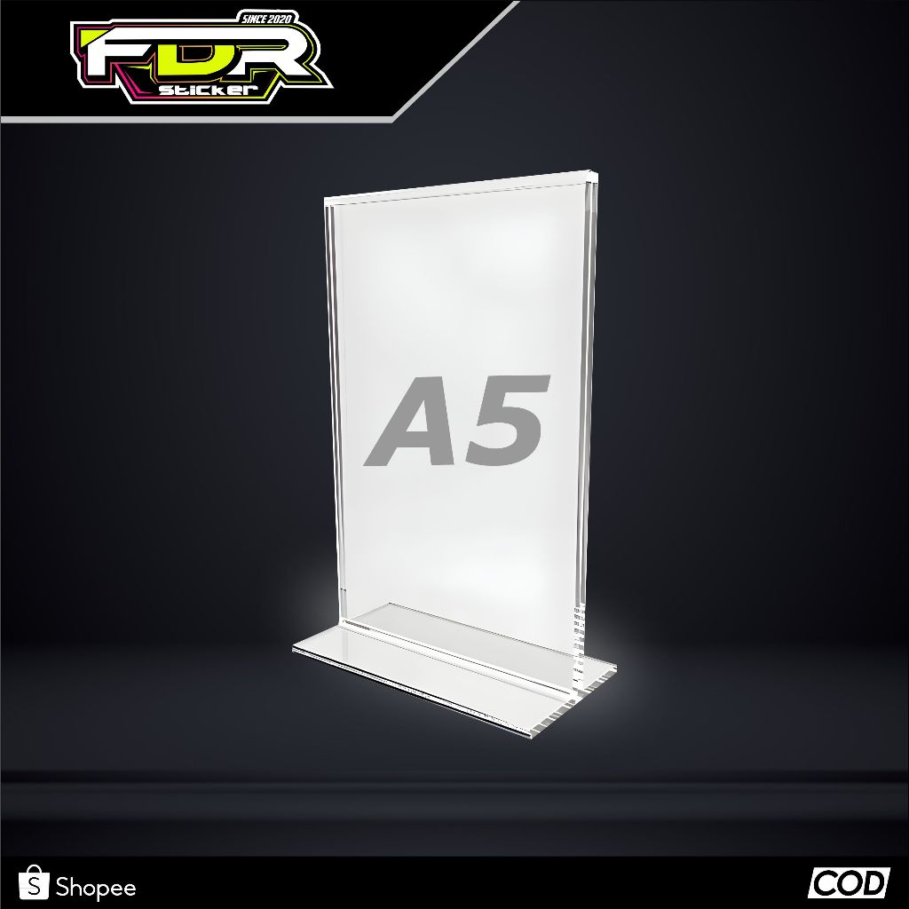 Jual Akrilik Tempat Brosur A5, Acrylic Brosur Holder Stand 2 sisi ...