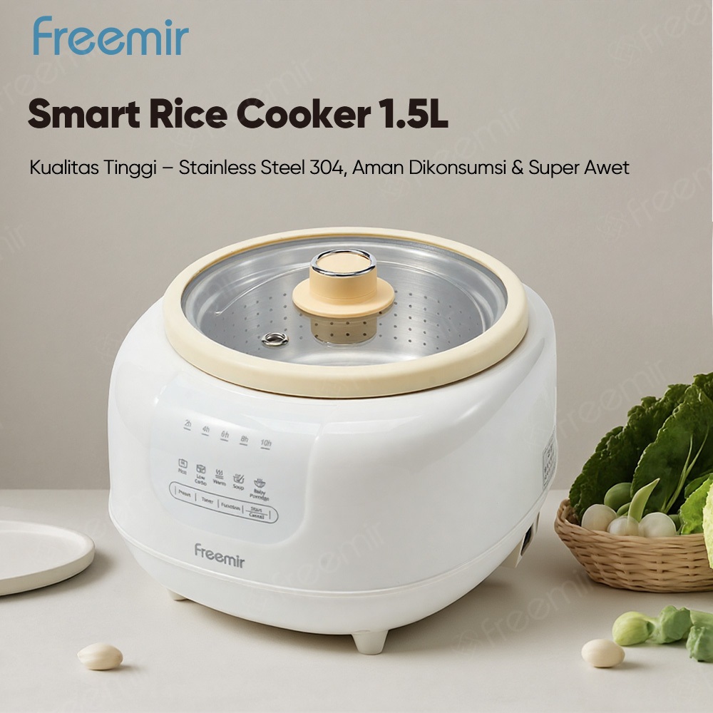 Jual Special free hadiah New 2025 freemir Slow Rice Cooker Digital 1.5L ...