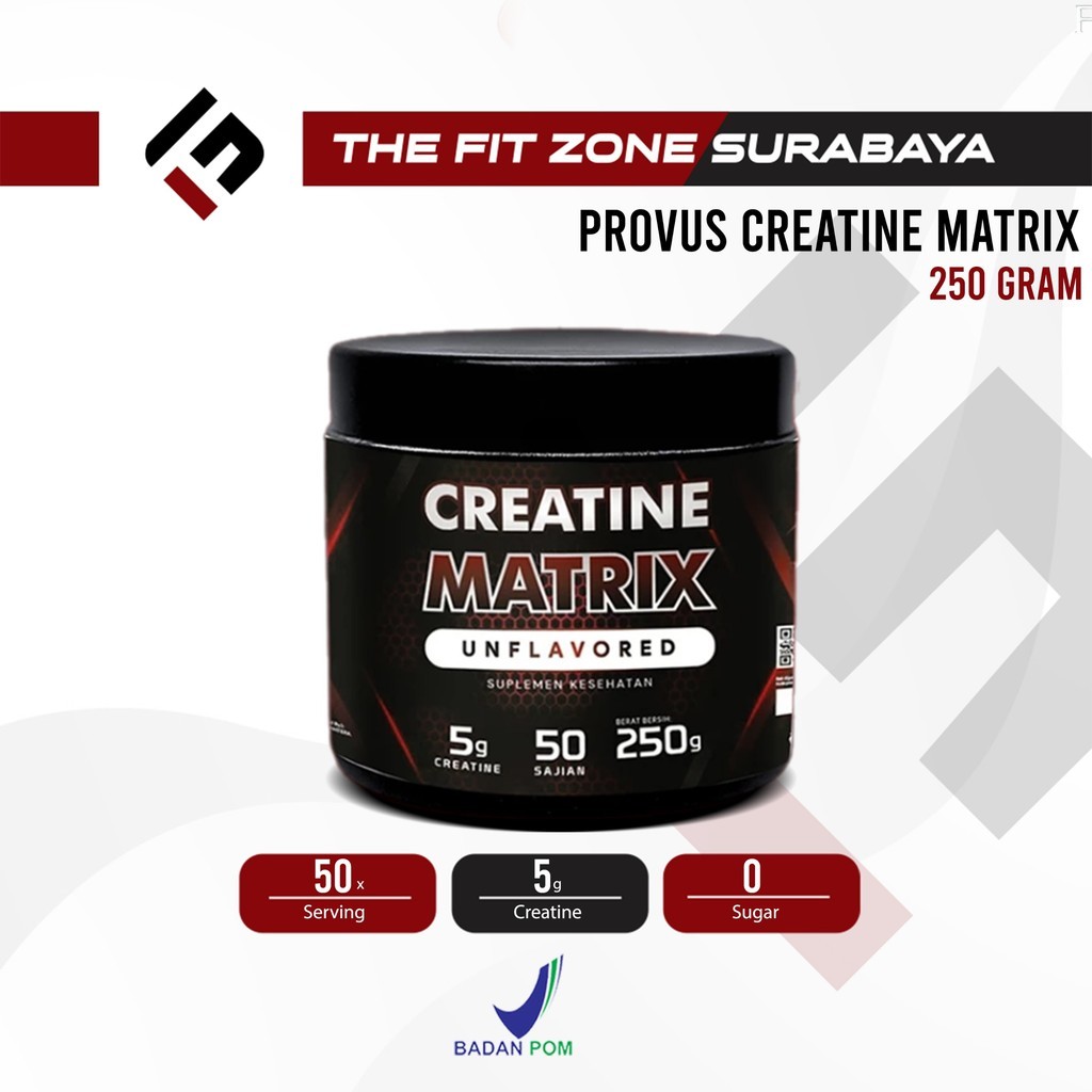 Jual PROVUS Creatine Matrix 250 Gram Suplemen Fitness Creatine ...