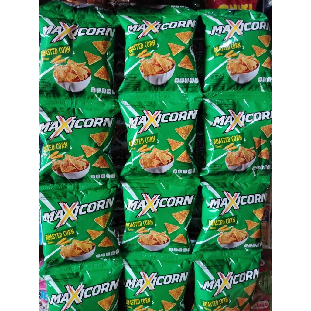 Jual MaxiCorn Roasted Corn Flavour ( 1 Renceng isi 10 Pcs ) | Shopee ...