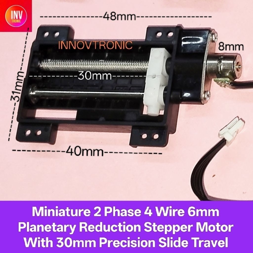 Jual 30mm Travel Miniature Linear Moving 2 Phase 4 Wire 6mm Planetary ...