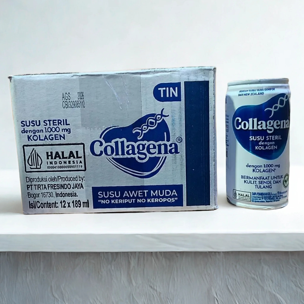 Jual Collagena Susu Steril dengan 1000 mg Kolagen 189ml. 1 Pack isi 12 Kaleng. | Shopee Indonesia