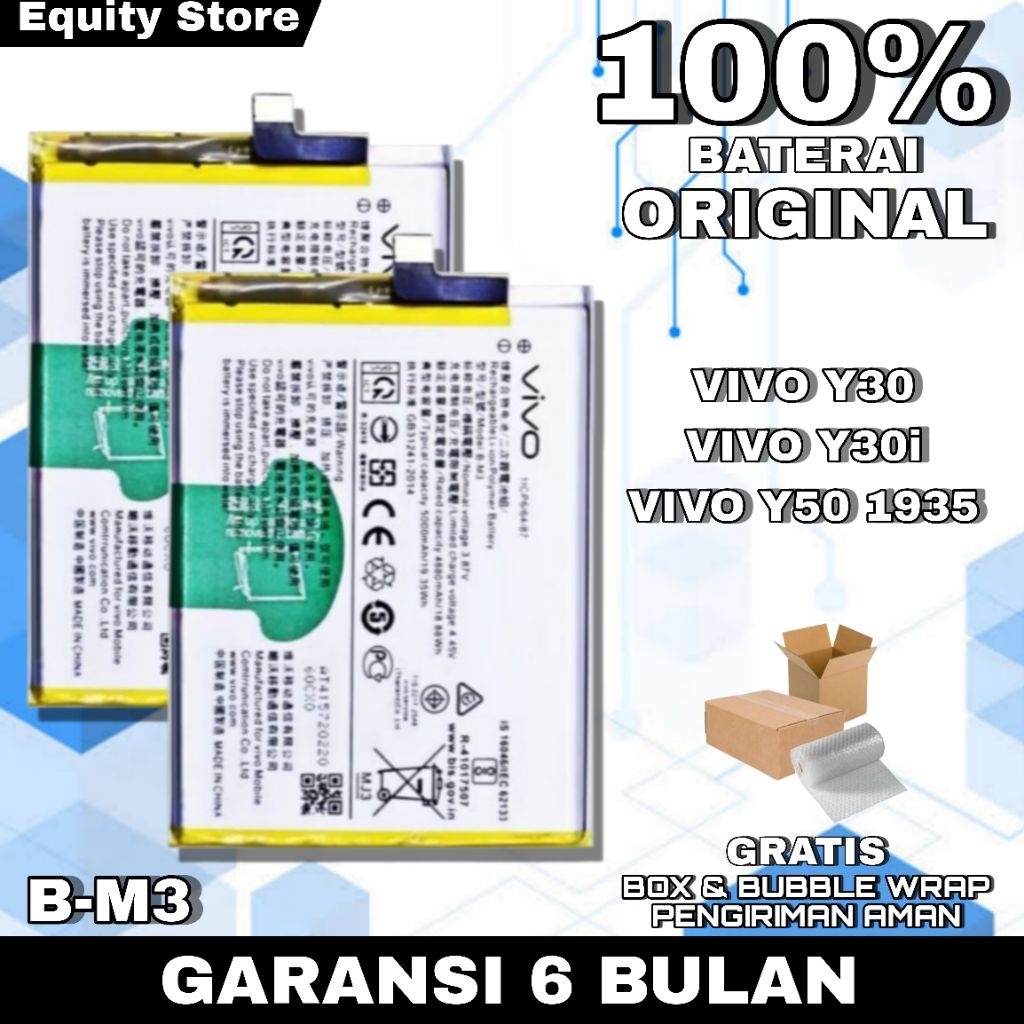 Jual BATERAI BATRAI BATRE BATTERY VIVO Y30 / Y30i / Y50 1935 B-M3 B M3 ...
