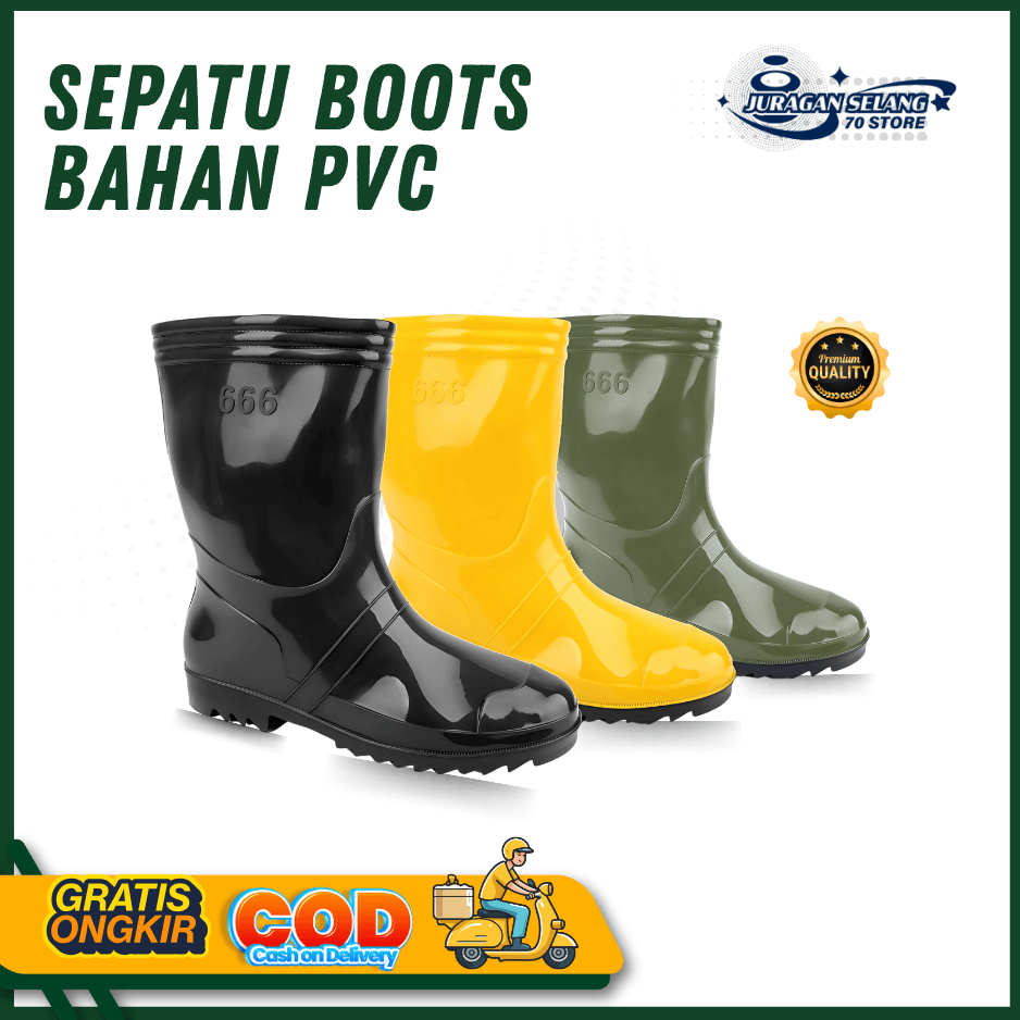 Jual SEPATU BOOTS PRIA RUBBER/KARET JEEP HIJAU KUNING HITAM SEPATU ...