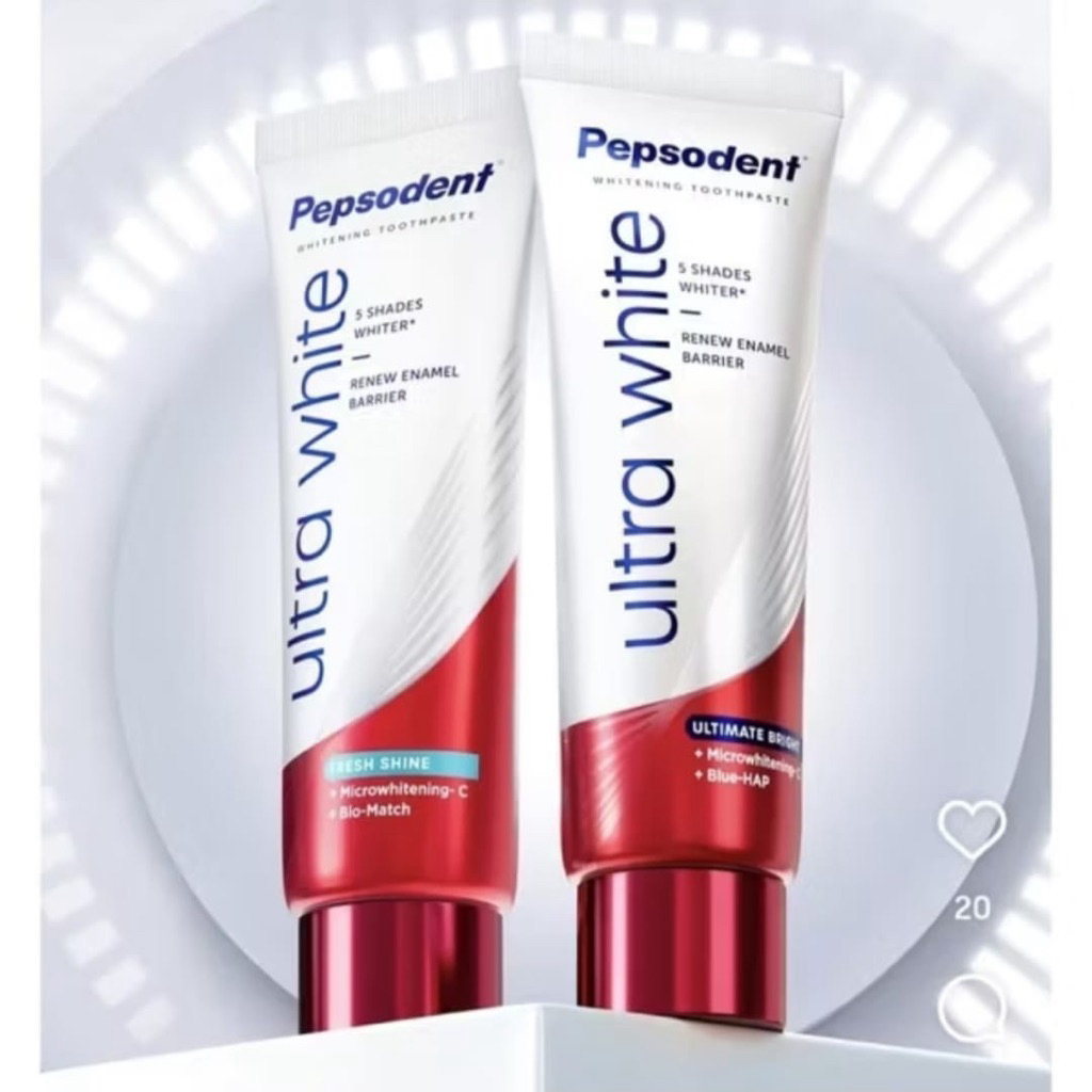 Jual Pepsodent Ultra White Ultimate Bright /Fresh Shine 90gr | Shopee ...
