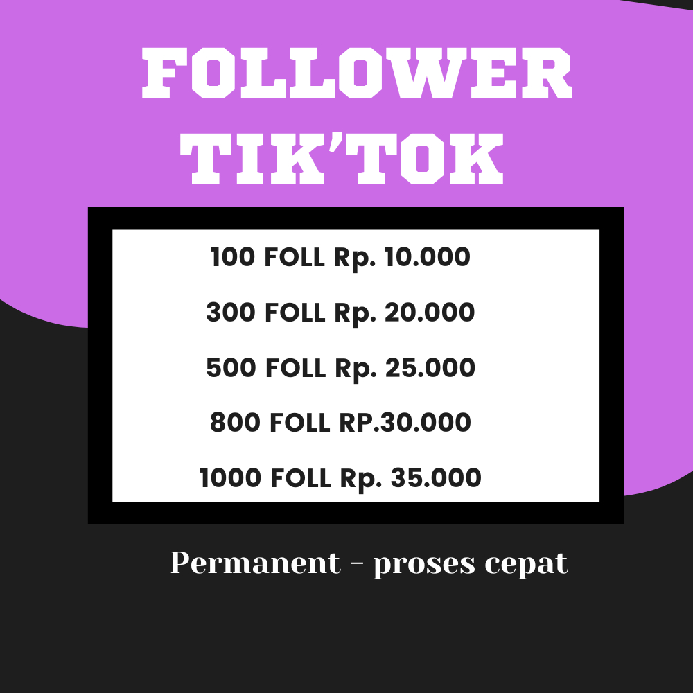 Jual FOLLOWERS TIK TOK PERMANEN PENGIKUT TIK-TOK AKTIF BERGARANSI ...