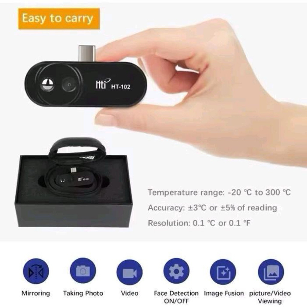 Jual HTI HT-102 32*32 IR Resolution Thermal Imager for Mobile Phone ...