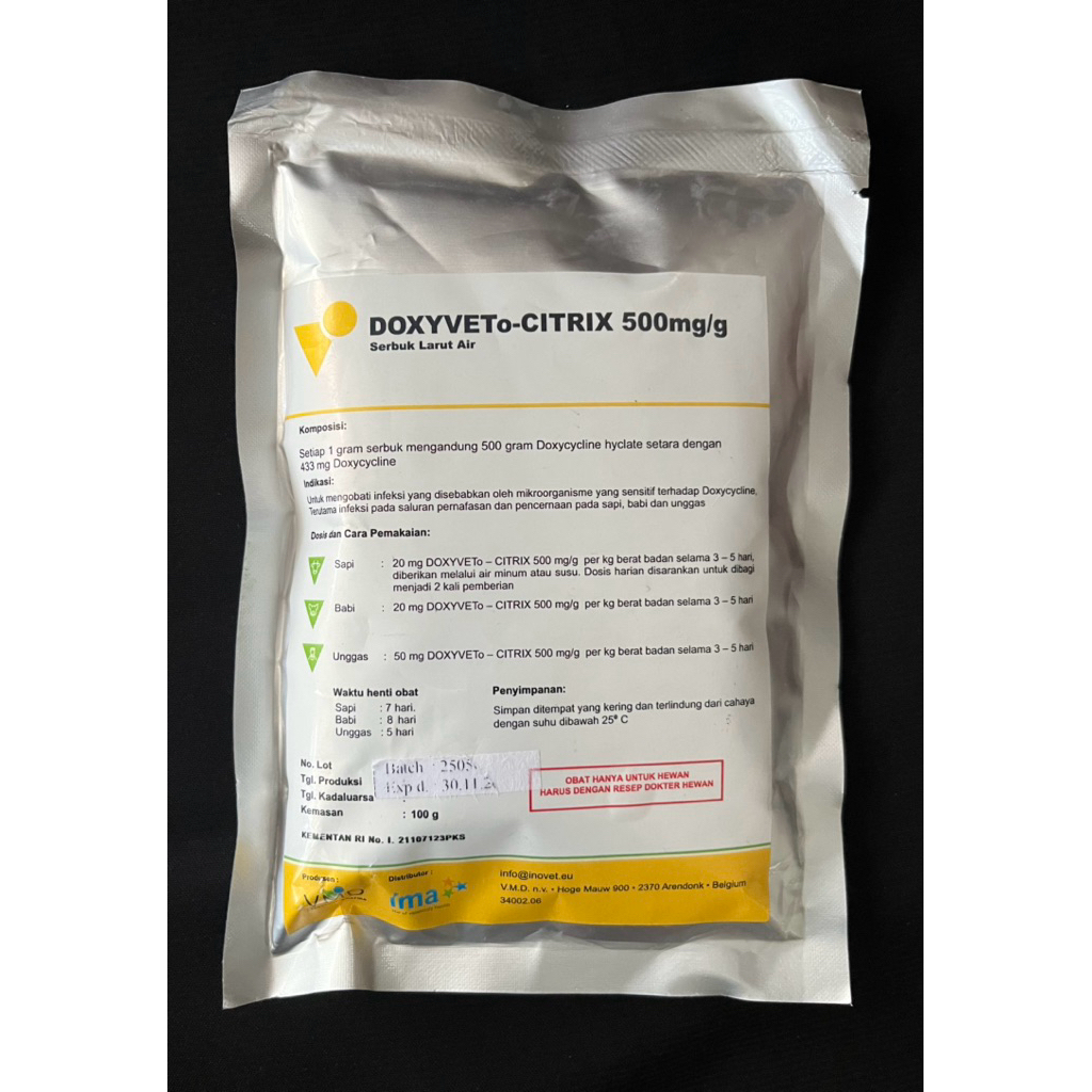 Jual DOXYVETo-CITRIX 500mg/g untuk unggas mengobati CRD, infectious ...