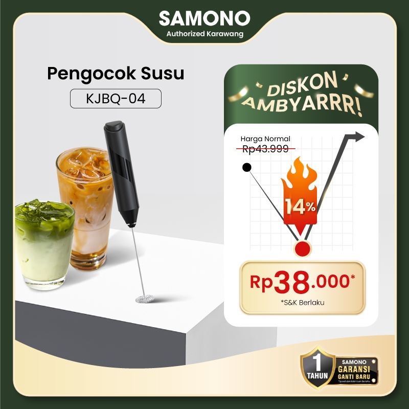 Jual SAMONO Pengocok Susu/Telur Milk Frother Portable Foam Kopi Susu ...