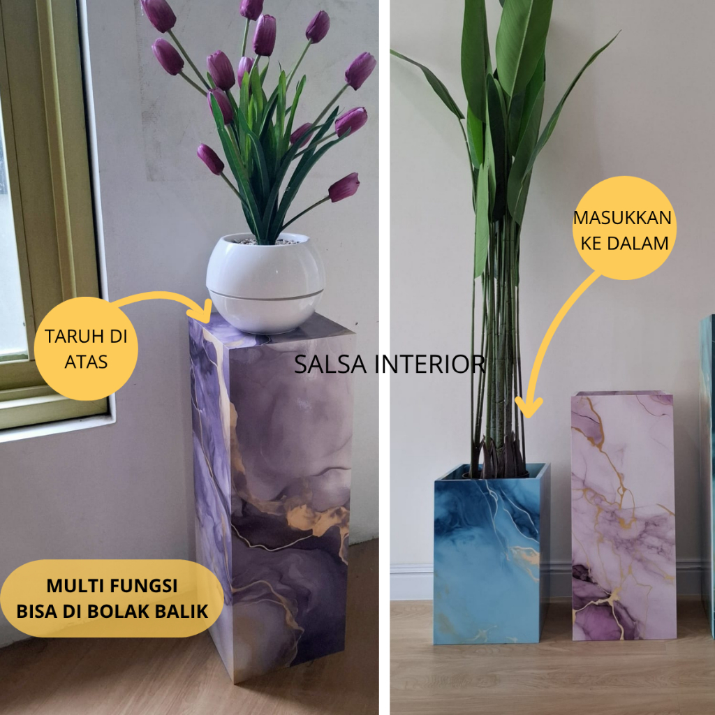 Jual STANDING FLOWER DISPLAY BUKET RAK BUNGA ARTIFICIAL MOTIF MARMER ...