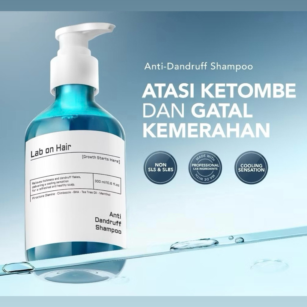 Jual Lab On Hair Anti-Dandruff Shampoo with cooling sensation to reduce ...