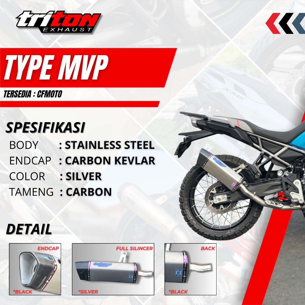 Jual Slip On CF Moto MT 450 Knalpot CF Moto 450 Original Triton Type ...