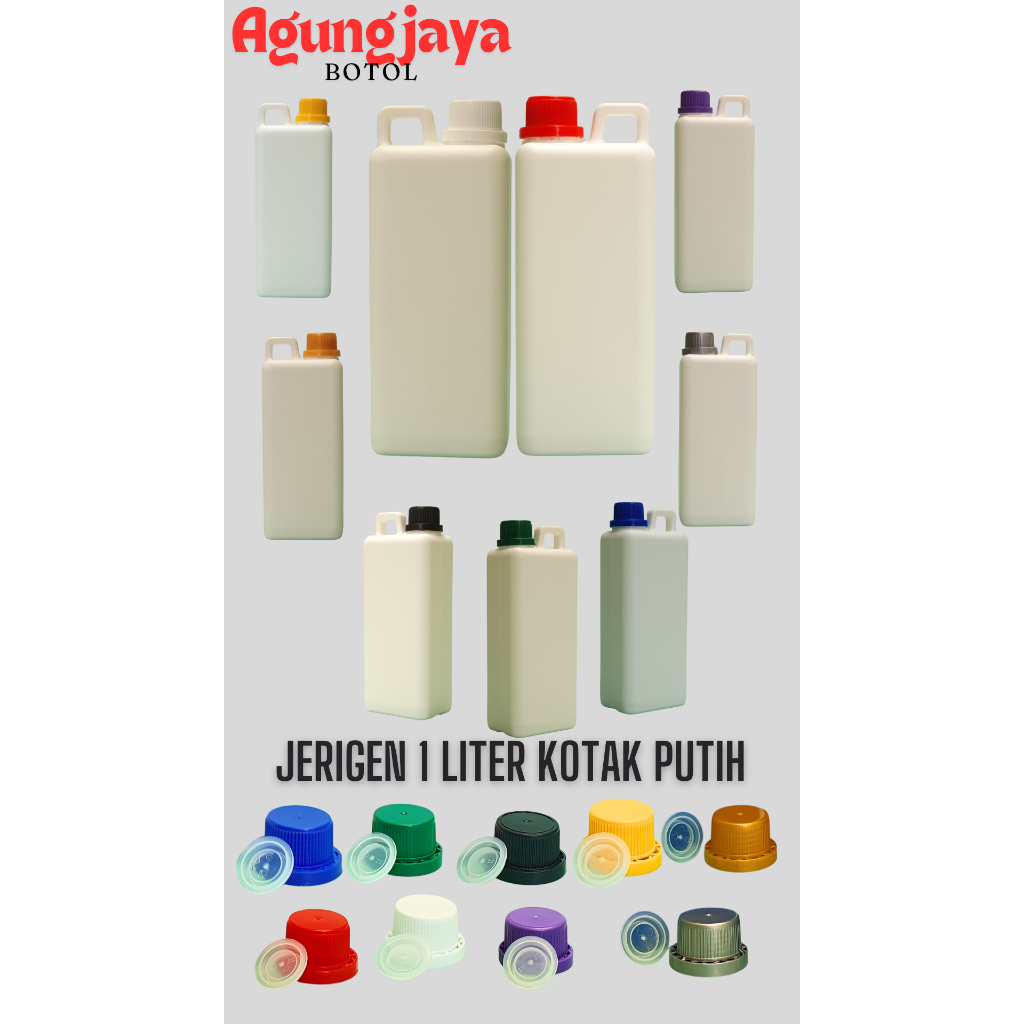 Jual Jerigen 1 Liter Kotak Putih / Jerigen / Drigen / Jirigen / Jerigen ...