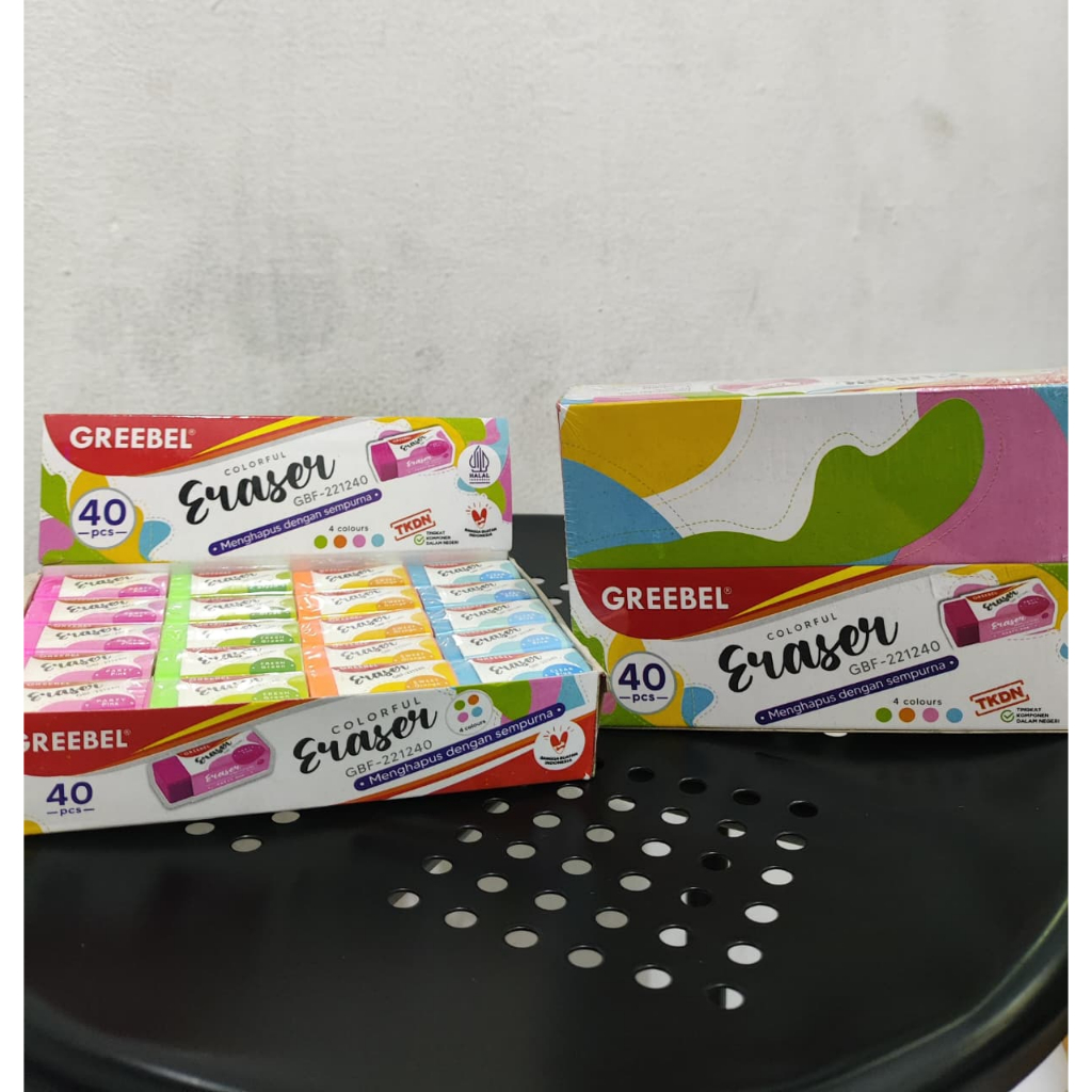 Jual Penghapus Hapusan Eraser (Colorful GBF-221240) GREEBEL / Penghapus ...