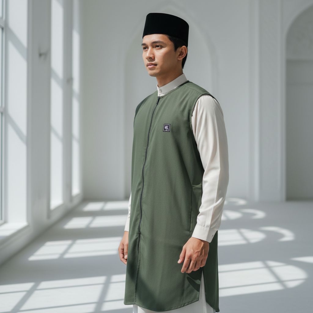 Jual Rompi sholat Dewasa Rosal full Zipper | Shopee Indonesia