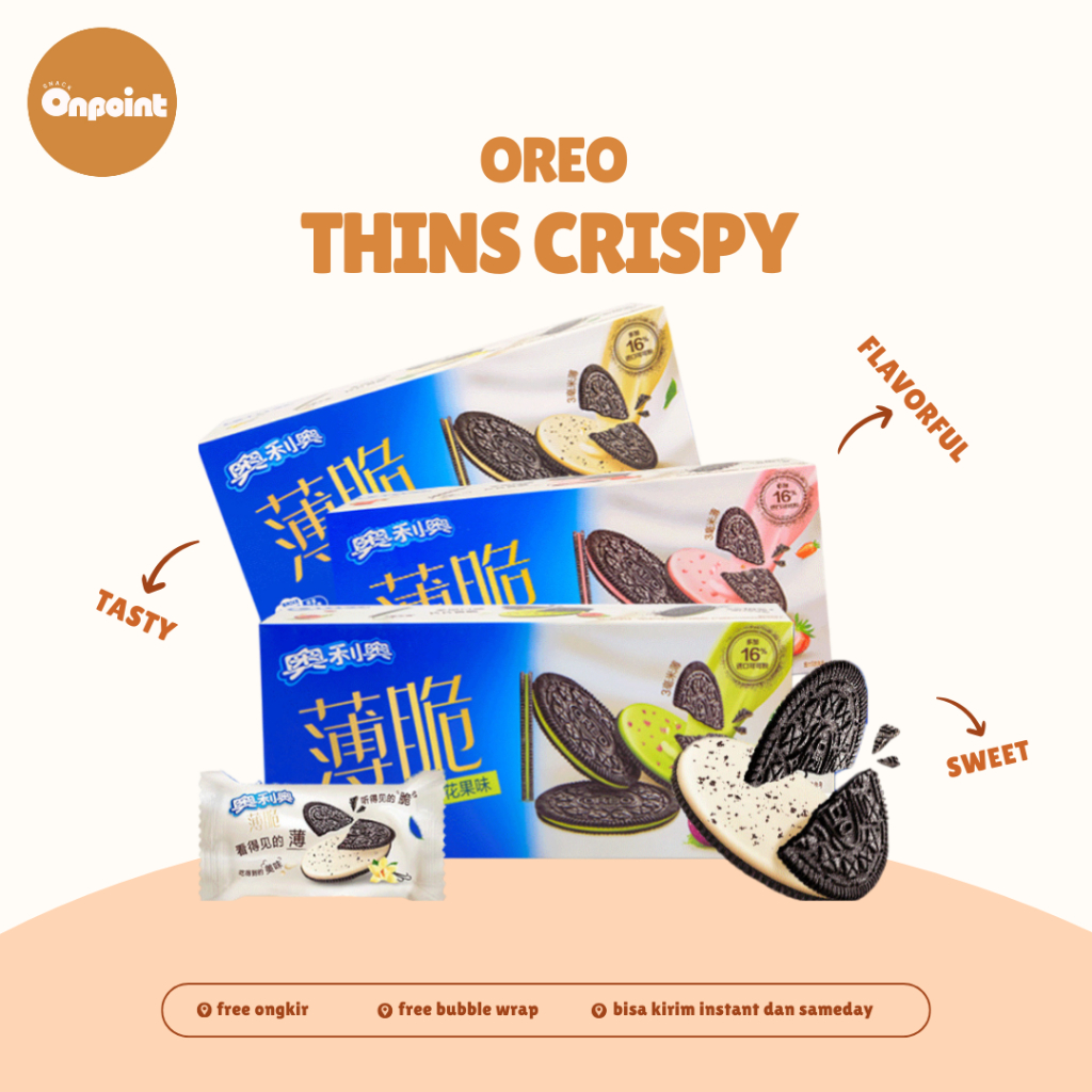 Jual Oreo Thins Crispy | Snack Import Oreo Varian Rasa | Shopee Indonesia