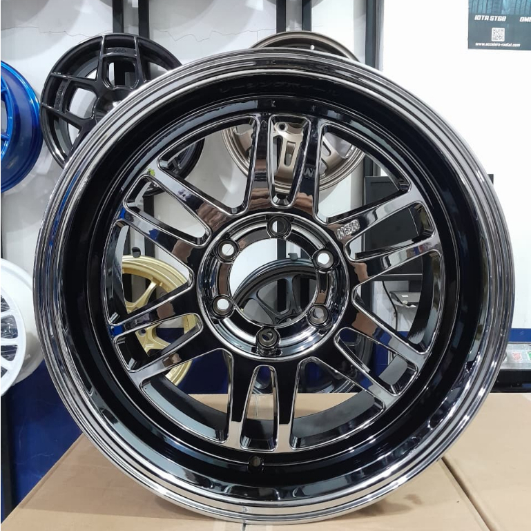 Jual Velg Racing RPF Ring 18 Black Chrome Pcd 6X139.7 Velg Mobil Pajero ...