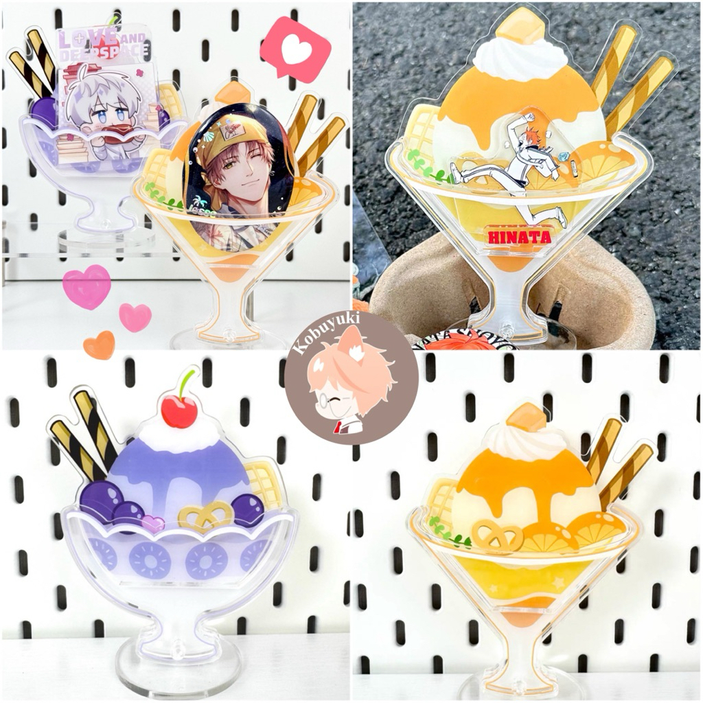 Jual Acrylic Grape Orange Tangerine sweet parfait sundae Standee Case ...