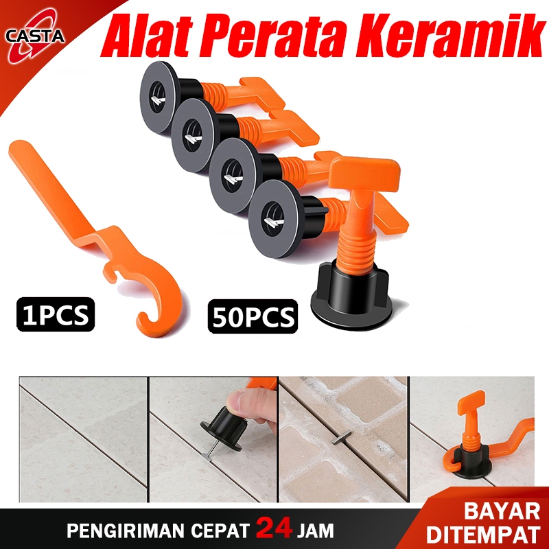 Jual CASTA 50 PCS Alat Perata Pasang Keramik Model Putar Granit Tile ...