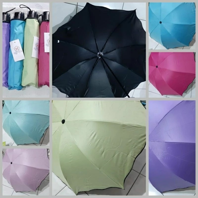 Jual PAYUNG LIPAT POLOS ( ASLI ) NAGOYA KOKOH ANTI ANGIN | Shopee Indonesia