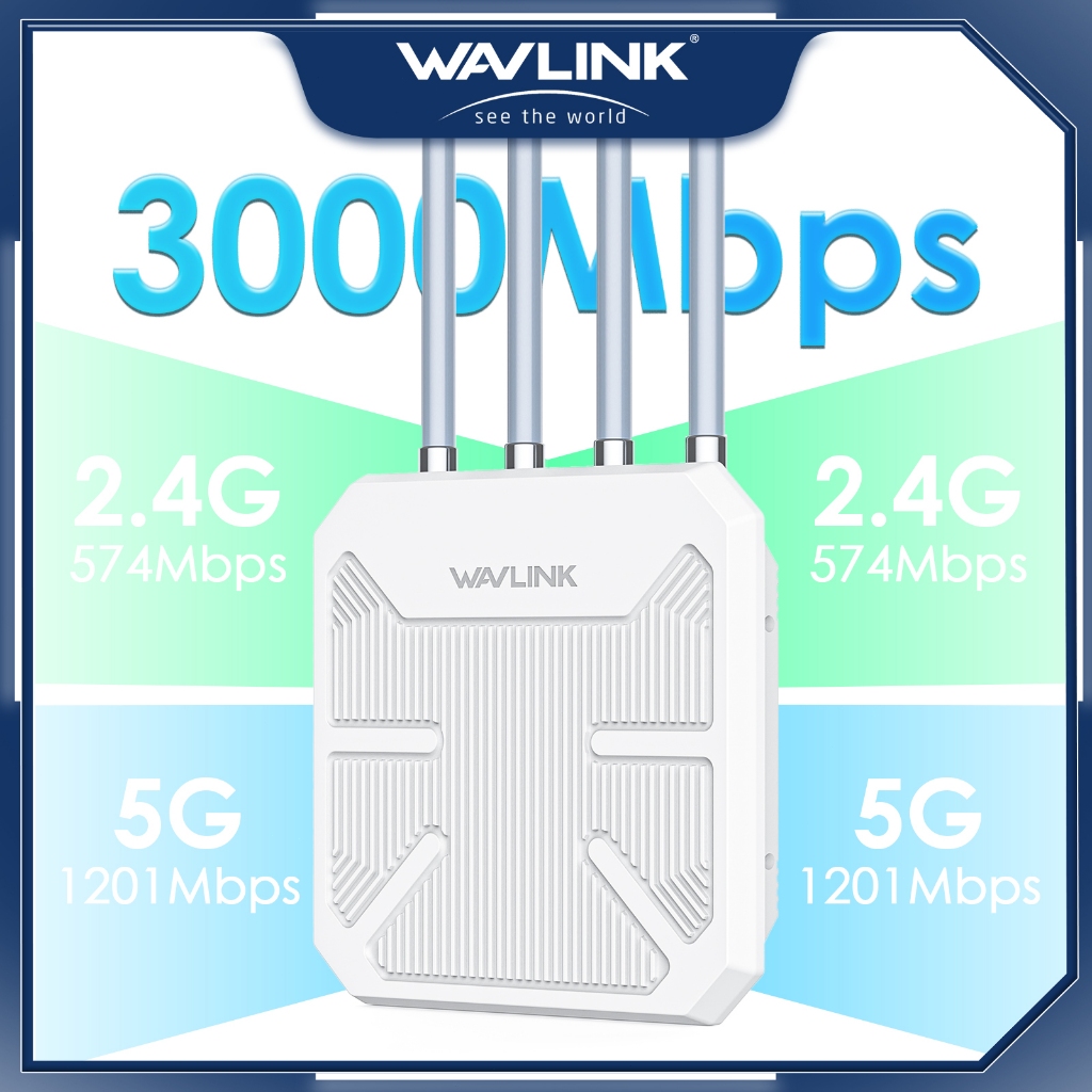 Jual WAVLINK WiFi 6 AX3000 Gigabit Outdoor Router/Access Point/Extender ...