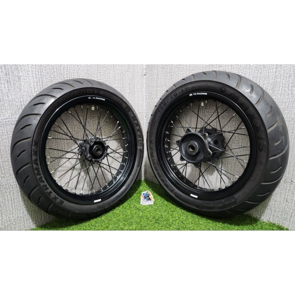 Jual WHEELSET SUPERMOTO YAMAHA WR 155 SECOND TK RACING | Shopee Indonesia