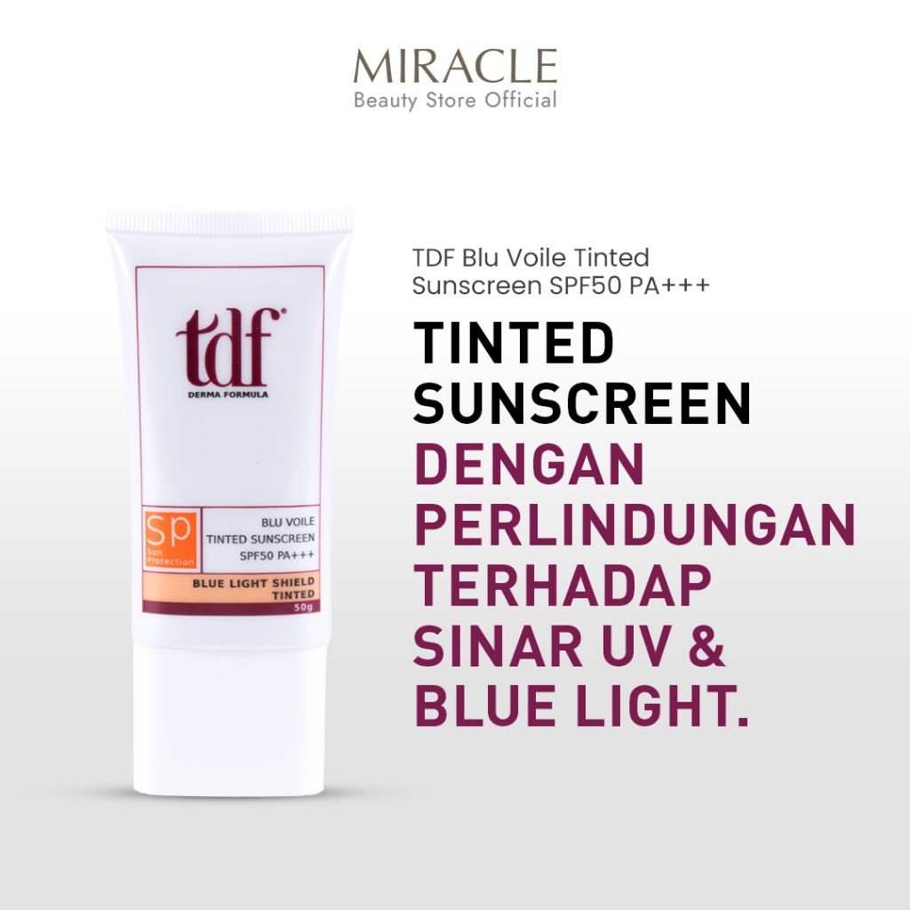 Jual TDF Blu Voile Tinted Sunscreen SPF50 PA+++ | Shopee Indonesia