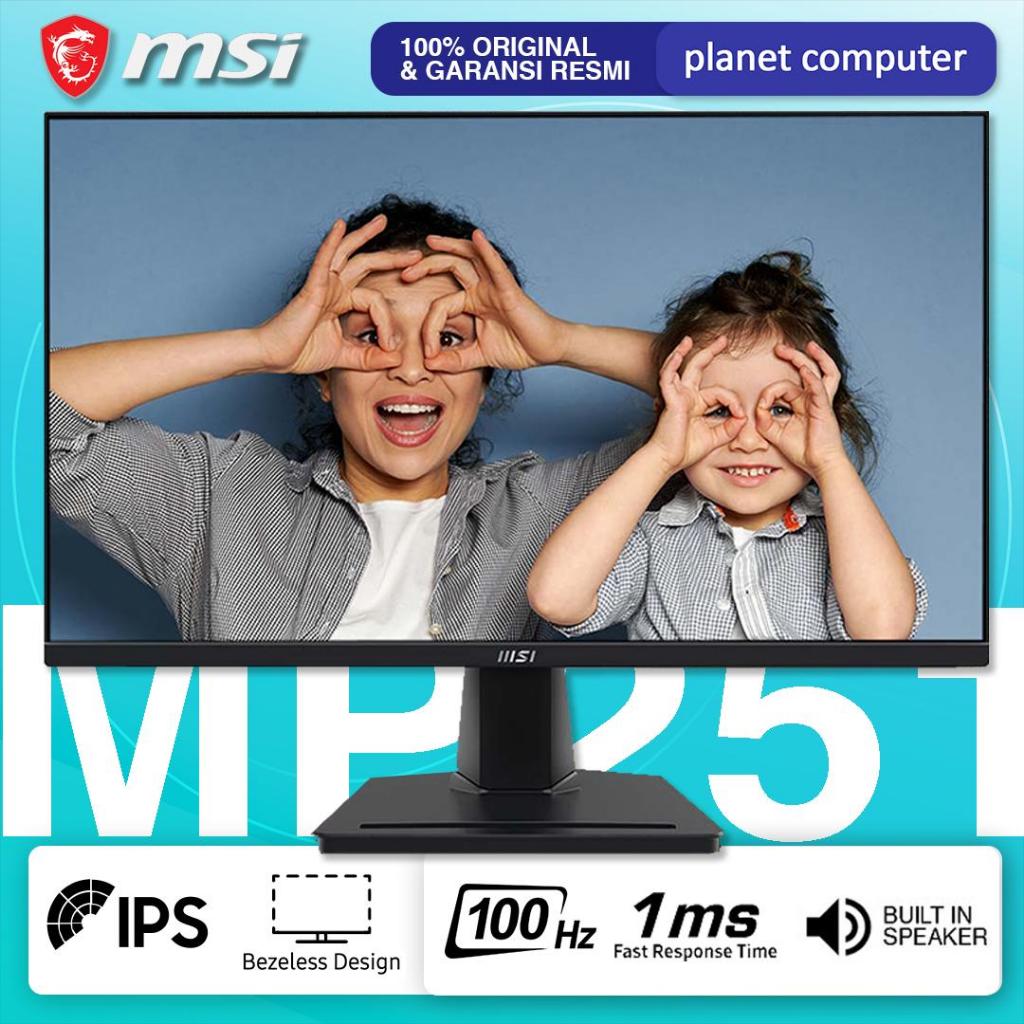 Jual MSI MP251 E2 Black 25" IPS 1080p FHD 120Hz 1ms (MPRT) HDMI 2.0 x1 ...