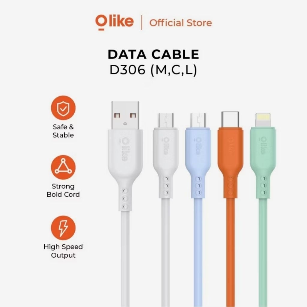 Jual Kabel Data OLIKE D306M MICRO / D306C TYPE C 2.4A Fast Charging ...