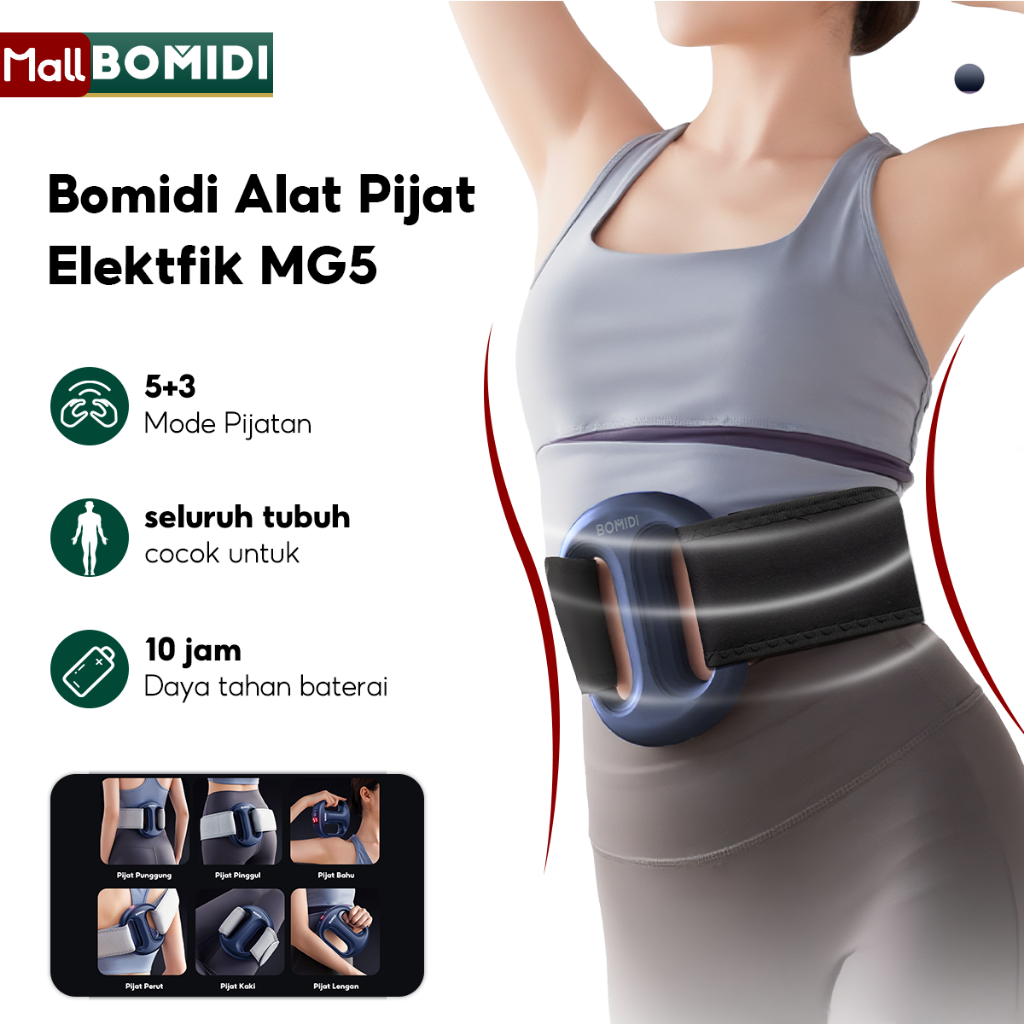 Jual BOMIDI Sabuk Pijat Elektrik 5 in 1 MG5 Alat Pijat Getar Penghancur ...