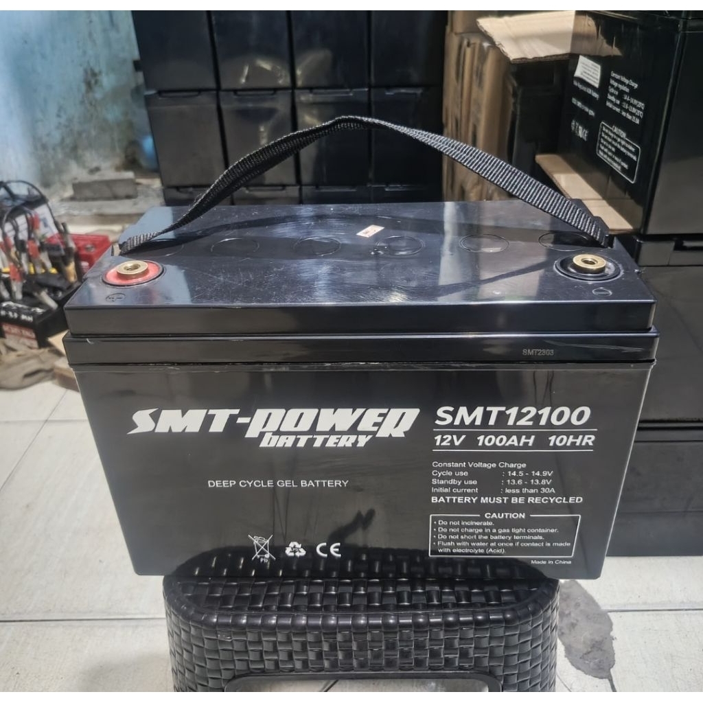 Jual baterai VRLA merek SMT power 12v 100ah | Shopee Indonesia