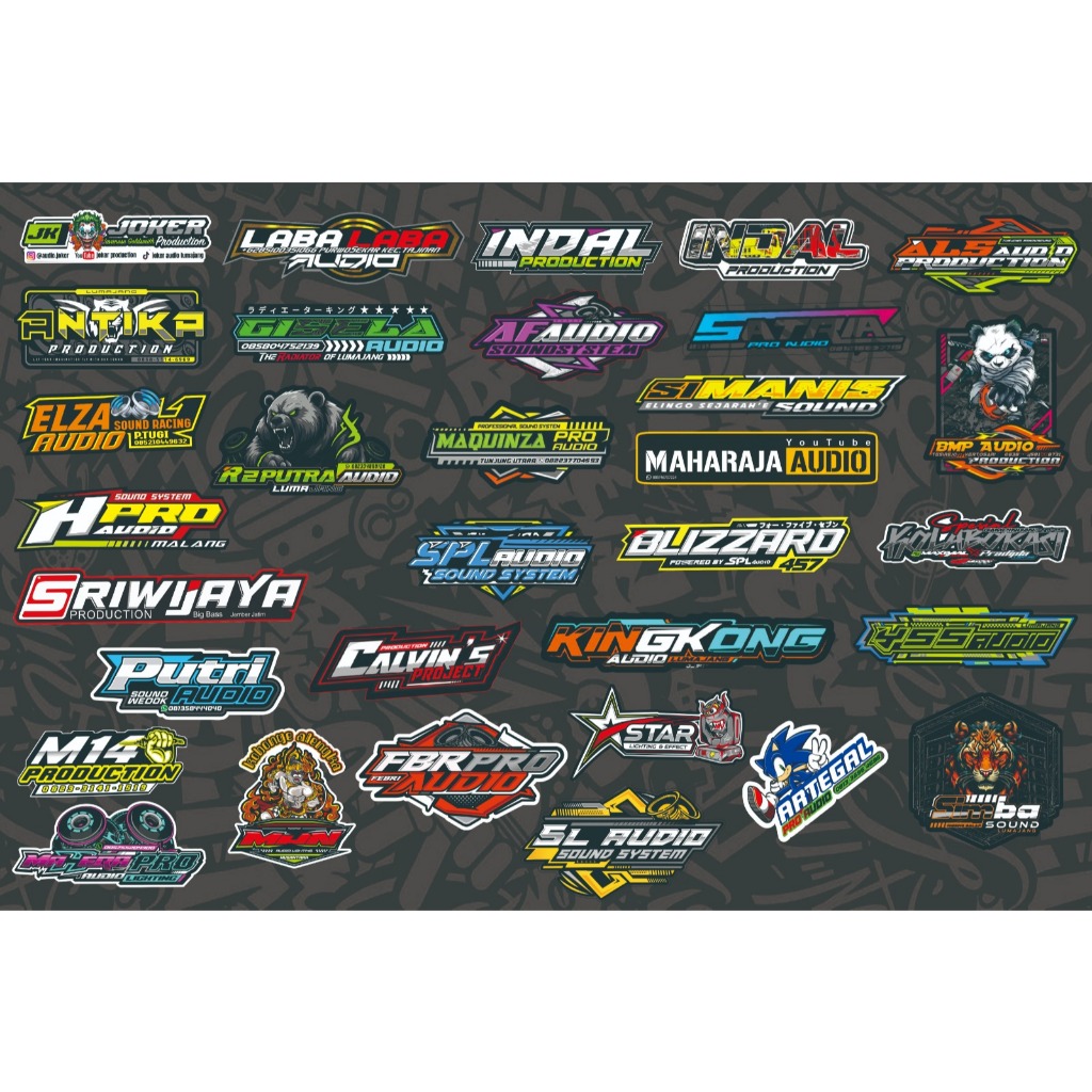 Jual Sticker Sound Horeg Request ~ 30-35 pcs tergantung request ~ Free ...