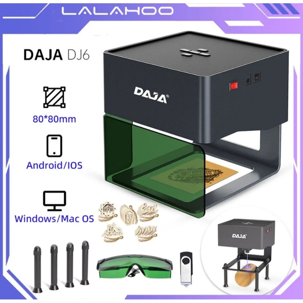 Jual daja d6 mesin pengukir laser cutting engraving laser printer ...
