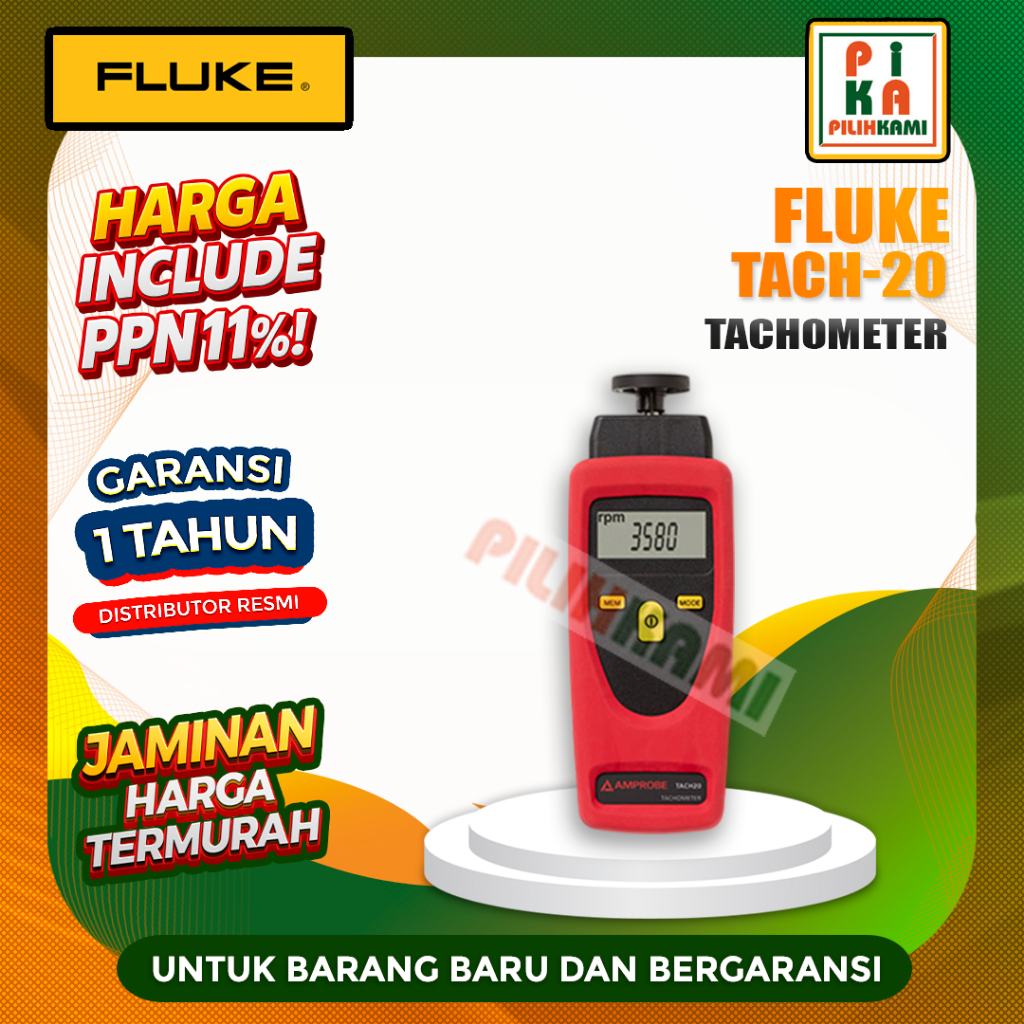 Jual Fluke Amprobe TACH-20 Contact and Non-Contact Tachometer | Shopee ...