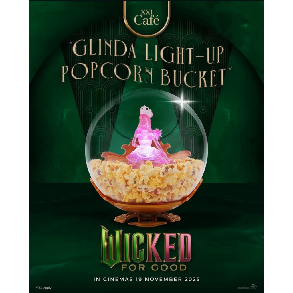 Jual WICKED Glinda Light-Up Popcorn Bucket 85 oz XXI - Elphaba Tumbler ...