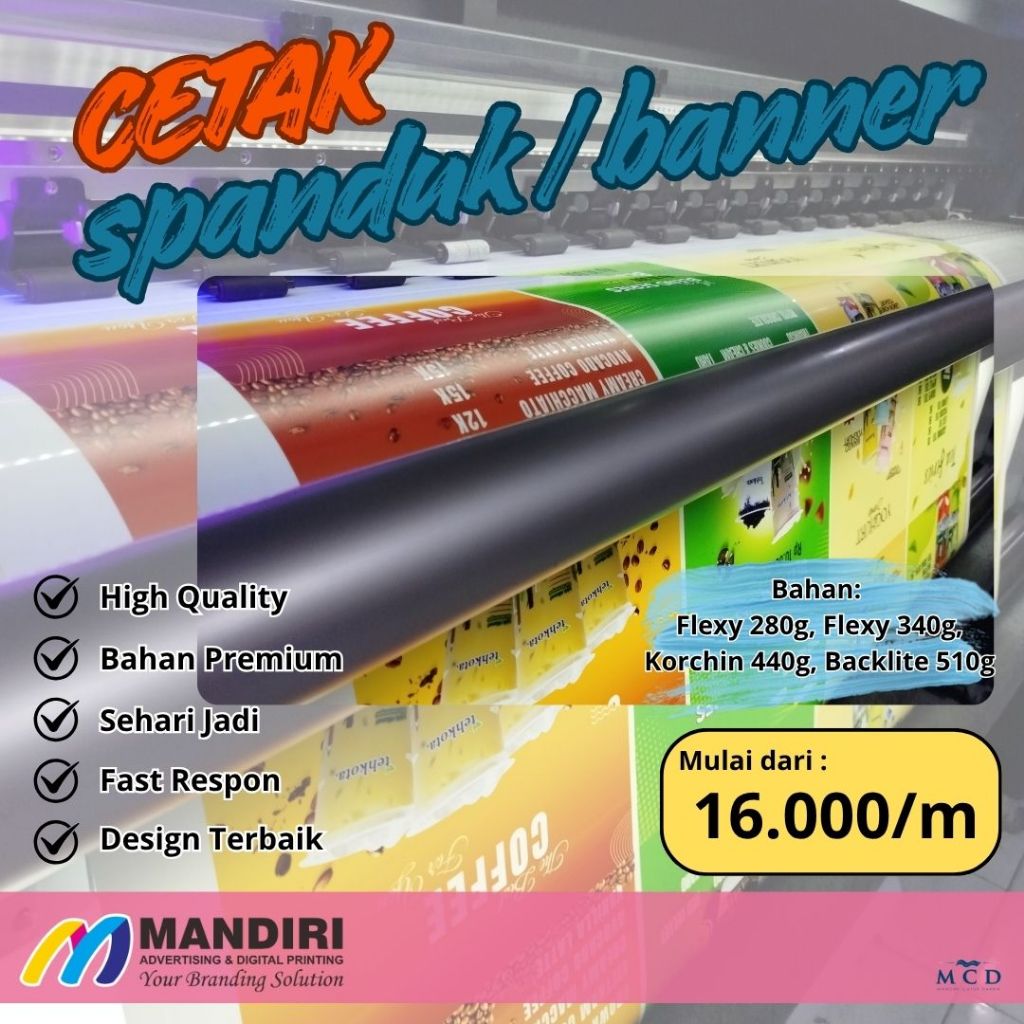 Jual Cetak Banner Spanduk dan Backlite 280 – 510 gsm Free Finishing ...