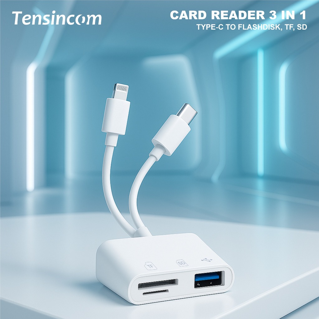 Jual Card Reader 3in1 OTG HUB Micro USB dan Type C - Lightning - USB ...