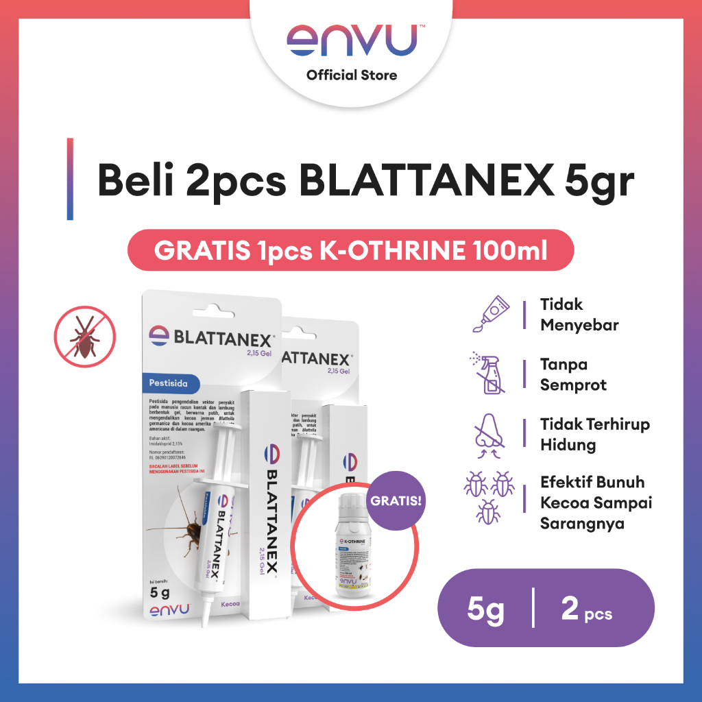 Jual B2G1 Beli 2 Blattanex Gel 5g Tube Gratis 1 K-Othrine 100ml - Obat ...