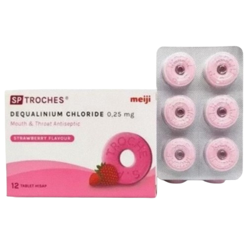Jual SP TROCHES MEIJI STRAW LOZ (1 STRIP = 6 TABLET) | Shopee Indonesia