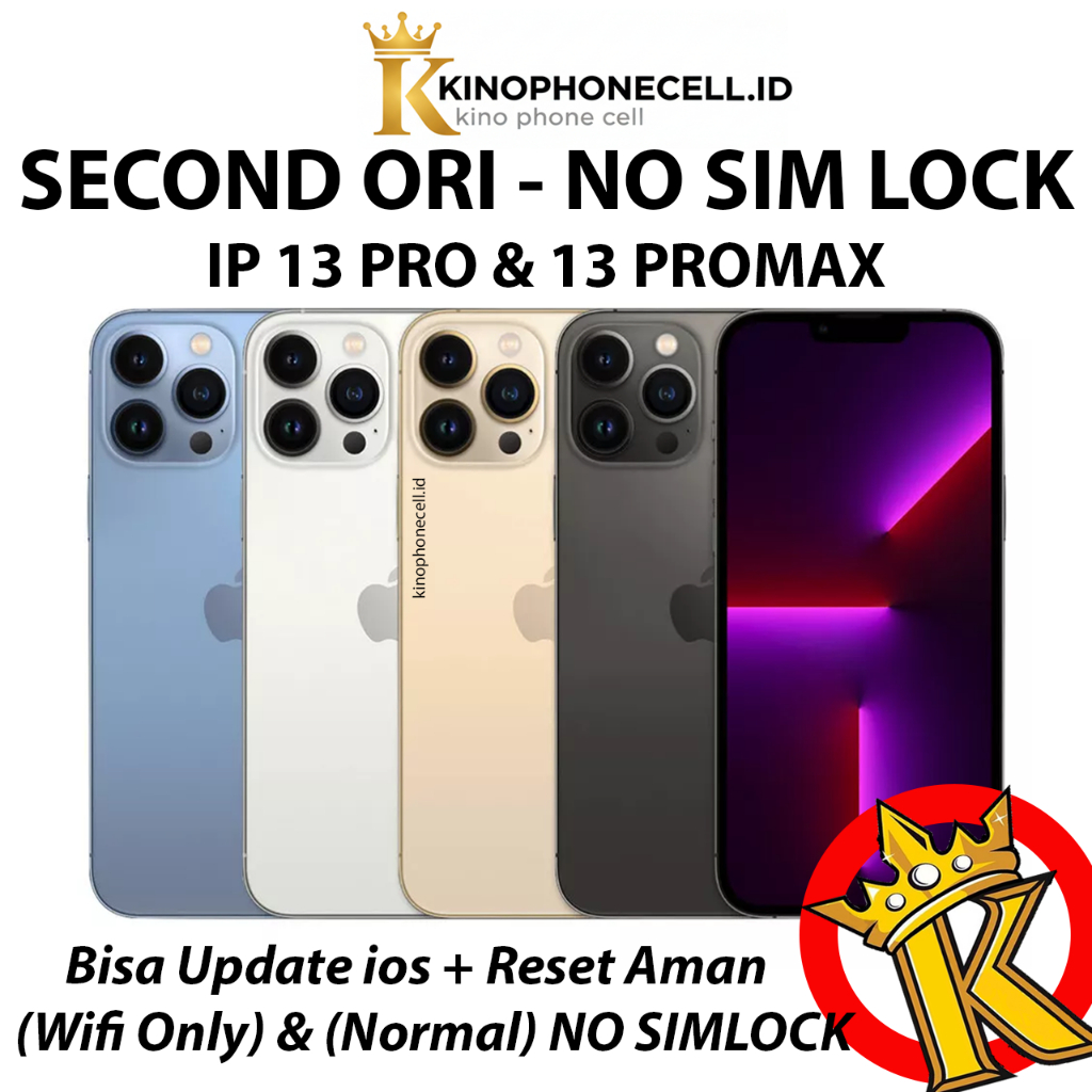 Jual IPHONE 13 PRO MAX / 13 PRO Second Normal 13 ProMax 128GB 256GB ...