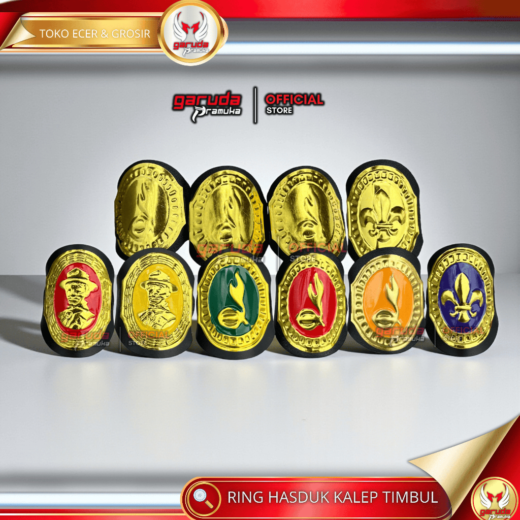 Jual RING HASDUK PRAMUKA KALEP KANCING BAHAN KUNINGAN TIMBUL LENGKAP ...