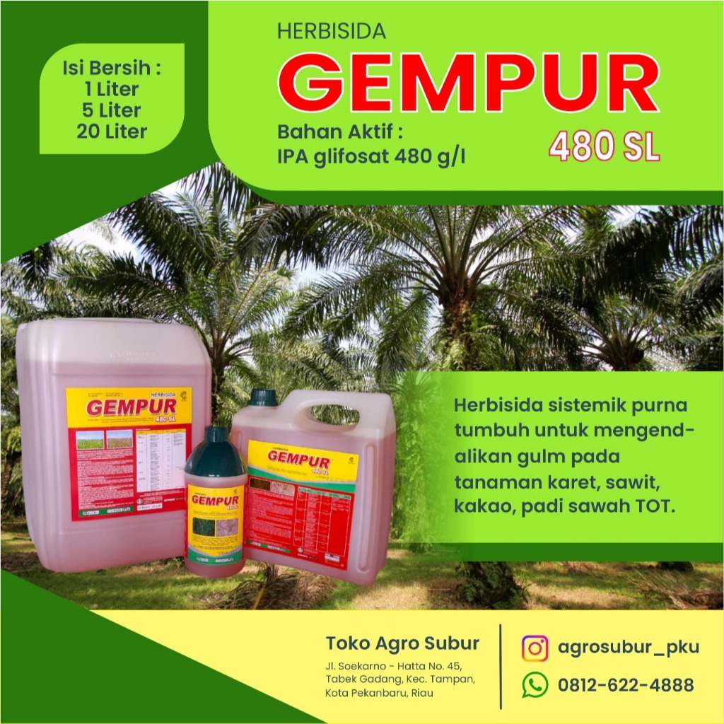 Jual GEMPUR 480 SL 1 LITER HERBISIDA GLYFOSAT | Shopee Indonesia