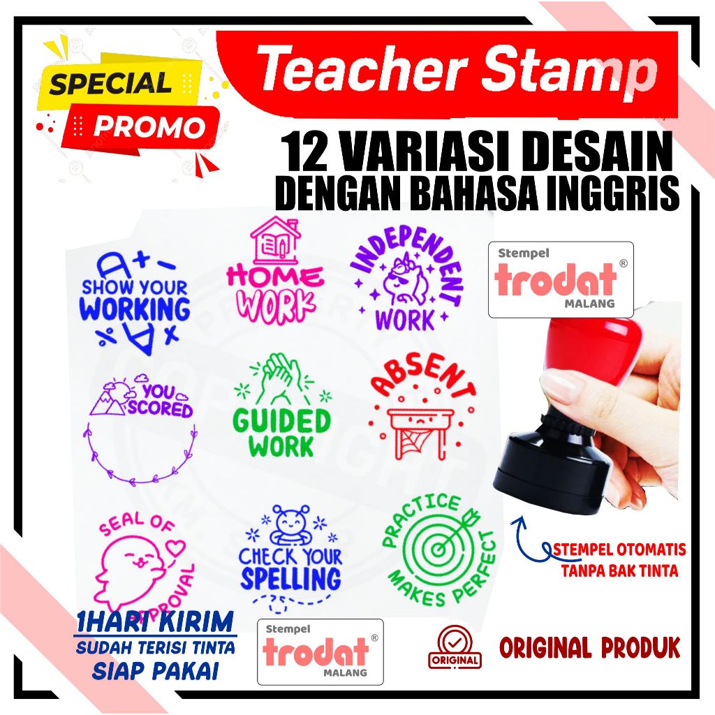Jual Stempel Reward, Stempel Nilai Guru, Stempel Nilai Guru Bahasa ...