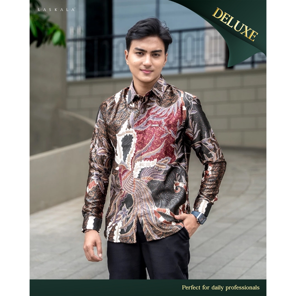 Jual Laskala Batik Premium Dalu Kemeja Batik Pria Slimfit Lengan ...