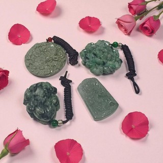 Jual 068C CARVING Natural Burma Jade Wuji Dragon Ruyi Flower Landscape ...